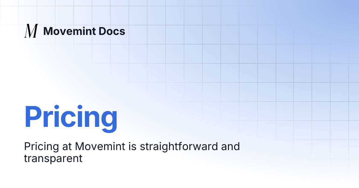 Pricing | Movemint Docs